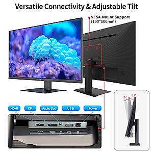 Gawfolk 27 Inch Gaming Monitor 144Hz/ 165Hz, Full HD 1080P Computer Monitors for Home Office, 1ms GTG with FreeSync, Low Motion Blur, sRGB 99%, VESA, Tilt Adjustable, Eye Care