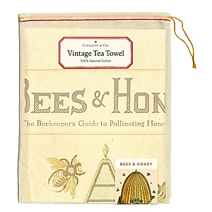 Cavallini Papers & Co. Bees & Honey Tea Towel, Multi