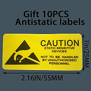 Daarcin CPU Protective Thicken Plastic Clamshell Case Trays Suitable for Intel 775/1155/1151/1150/1156 with 10pcs Antistatic Bags and Labels (10pcs Intel CPU Case)