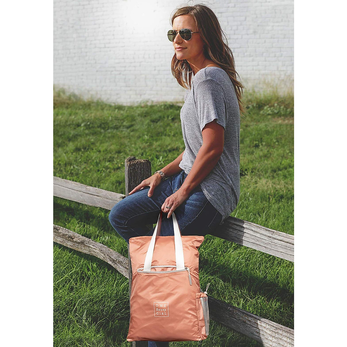 Packable Backpack for Women in Rose Gold - Lightweight Foldable Daypack and Tote Bag Perfect for Hiking, Walking, Travel & Adventure