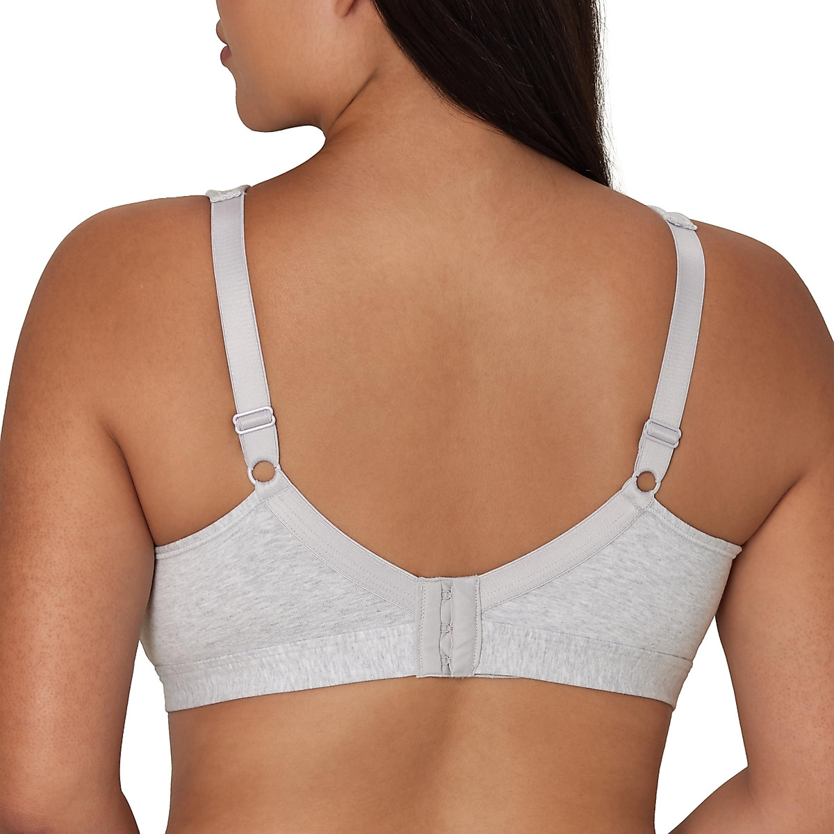 PLAYTEX Womens 18 Hour Ultimate Lift & Support Cotton Stretch Wireless Us474c Full Coverage Bra, Grey Heather, 42C US