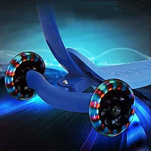 ygqtbc Swing Scooter Foldable Wiggle Kick Scooters Self Propelling Speeder Outdoor Sports with Height Adjustable Handlebar for Boys/Girl/Kids LED Light-Up Wheels (Color : Pink)