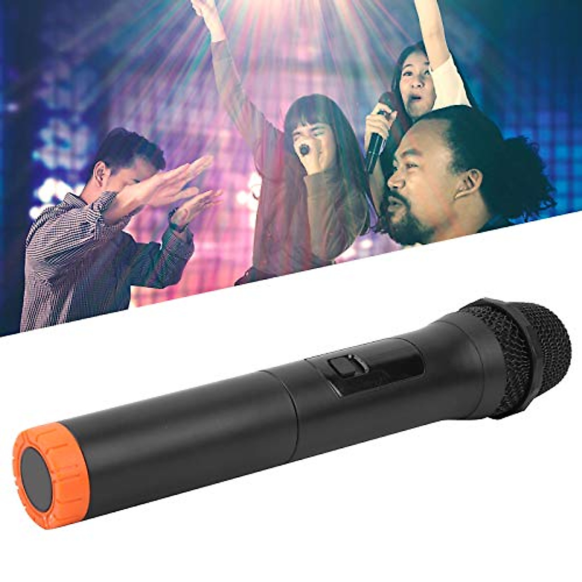 Wireless Microphone, High Gain Wide Applicability Karaoke Mic Excellent Sound Quality for Outdoor for Singing