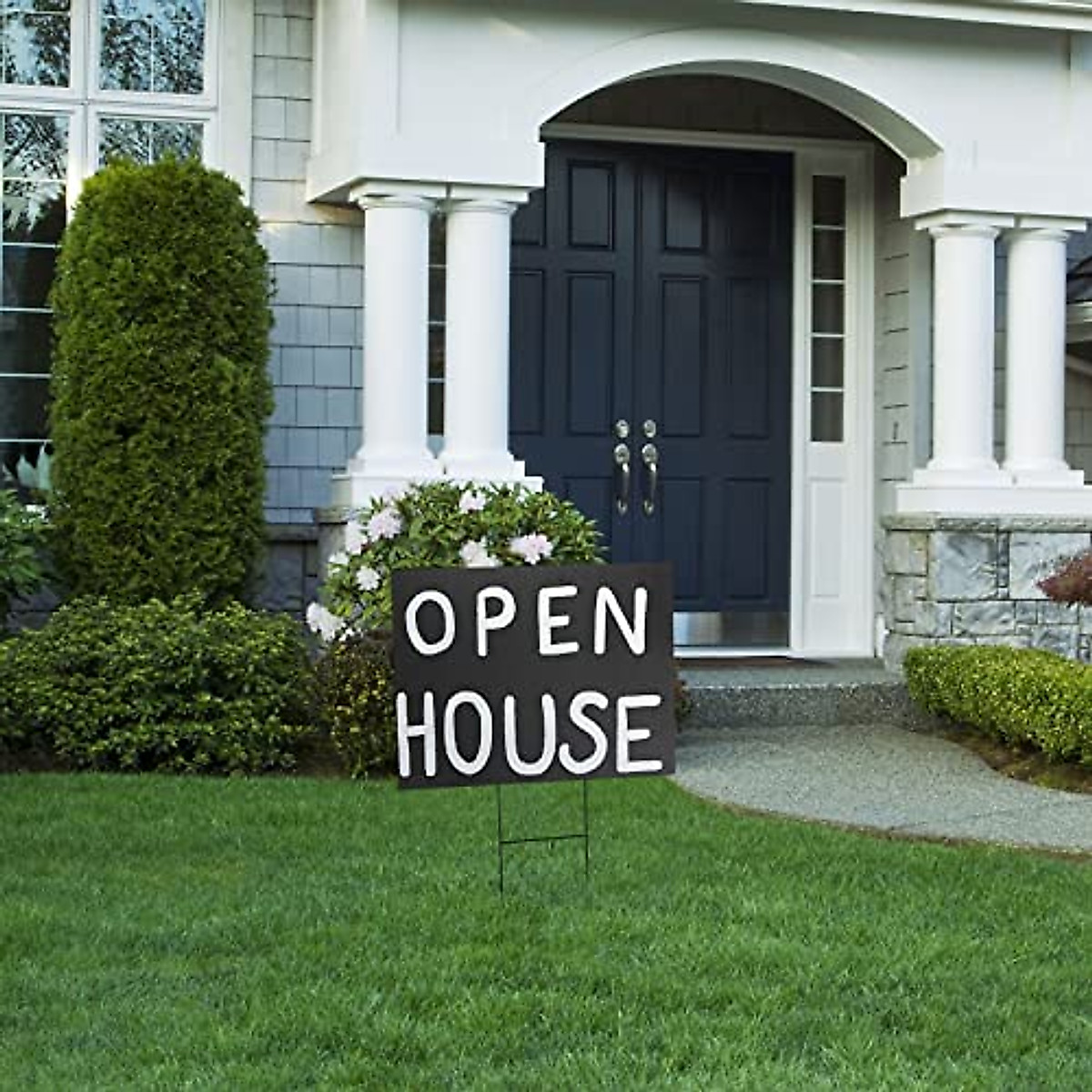 8-Pack Corrugated Plastic Yard Signs, 18x24 Outdoor Poster Board for Garage and Estate Sale, Happy Birthday, Moving, Lawn, Open House Supplies, Arts & Crafts, 4mm Thick Sheets Blank Surface (Black)