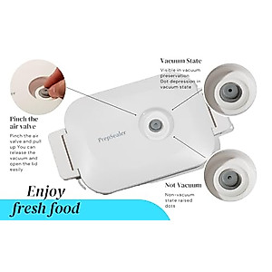 PrepSealer Everyday keep food fresh, Meal Prep, Marinade, Borosilicate Glass Vauum Container - 1Pack