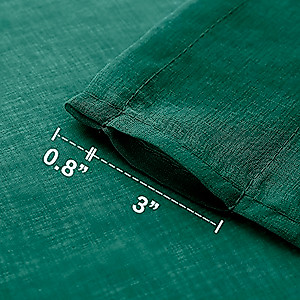 XTMYI Christmas Green Curtains 84 Inch Length for Living Room 2 Panels Set,Emerald Green Decor,Sheer Hunter Green Curtain for Bedroom Sliding Glass Patio Door 52x84 Inches Long,Dark Forest Green