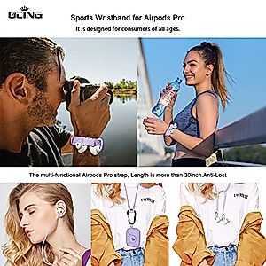 OCING 5 in One New Airpods Pro Case Cover with Snap Lock Safer Secured,360° Protective Silicone Case for Girl Women Kids, Supports Wireless Charging[Front LED Visible] (Purple)