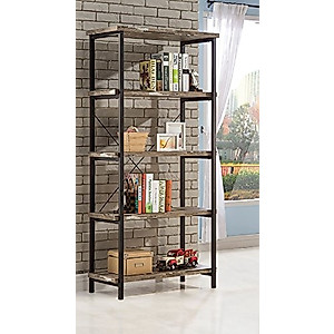 Coaster Furniture Bookcase Salvaged Cabin and Black 801552