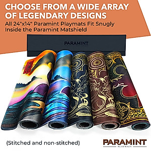 Paramint MatShield, Durable Playmat Case - Magic The Gathering, MTG Play Mat Tube - Premium Leatherette with Fabric Interior, Magnet Snap Closure by Daniel Ziegler