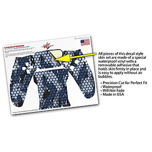 WraptorSkinz Skin Wrap compatible with Sony PS5 DualSense Controller HEX Mesh Camo 01 Blue (CONTROLLER NOT INCLUDED)