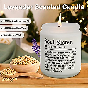 Sister Gifts for Sister, Friend Gifts for Women Friends Friendship Birthday Gifts for Women Christmas Gifts Soul Sisters Gifts from Sister Funny Lavender Scented Candles