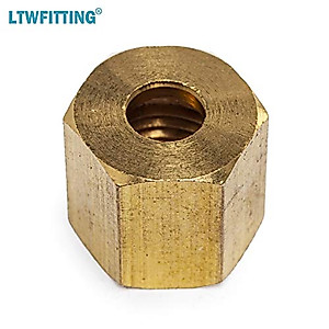 LTWFITTING Value Pack 3/16-InchOD Brass Compression Union,Sleeve Ferrule,Nut (Pack of 130)