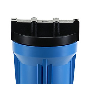 Hydronix HF3-10BLBK12PR Water Filter Housing 10" Blue Body Black Rib Cap RO, Whole House, Hydroponics - 1/2" w/PR