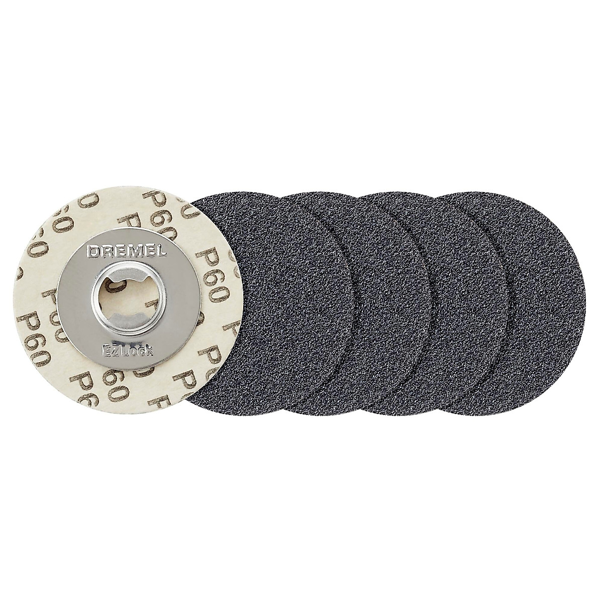 Dremel EZ Lock 60 Grit Sanding Discs for Rotary Tools, 5-Pieces (EZ411SA)