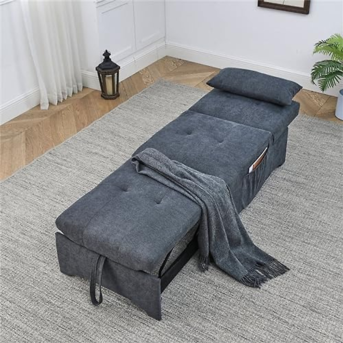JFUYJK 24.5" W Sleeper Sofa Bed, Convertible Chair 4 in 1 Multifunctional Folding Sleeper Sofa Bed Pull Out