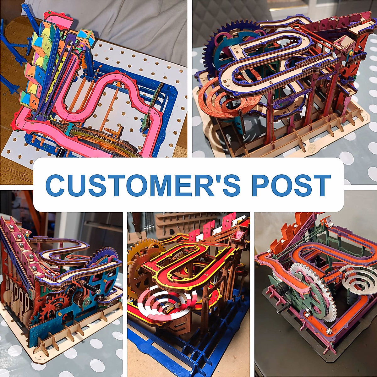 Rowood 3D Wooden Marble Run Puzzle Craft Toy, Gift for Adults & Teen Boys Girls, Age 14+, DIY Model Building Kits - Tower Coaster(Marble Climber)