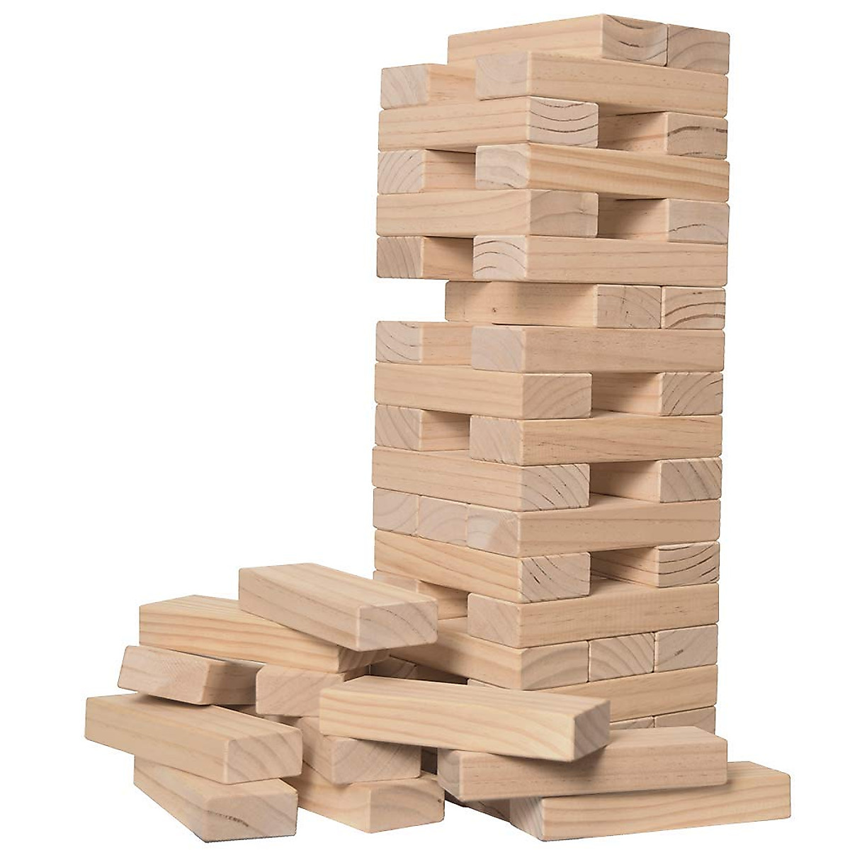 Outdoor Giant Tumbling Tower Games for Kids and Adults Jumbo Wood Stacking Lawn Yard Game with Carry Bag and Board 7 x 2.4 x 1.2 inches