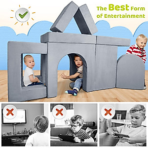 11pcs Kids Couch, Premium Toddler Couch for Child Teens, Play Couch for Bedroom Playroom Toy Living Room, Prefect Gift for Creative Girls and Boys