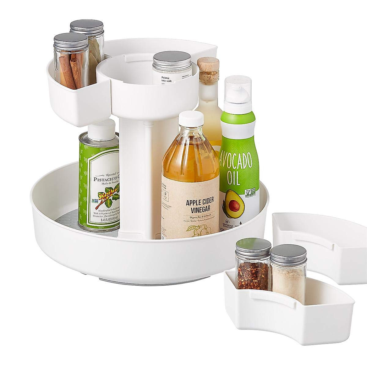 Copco 5254097 Cabinet Organizer, Two Tier, White With Gray Liner