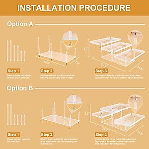 Upgraded! Bakzon Dessert Table Display Set, Acrylic Cupcake Buffet Dessert Risers Stands, Tier Serving Trays Holder for Weddings Baby Shower Tea Party