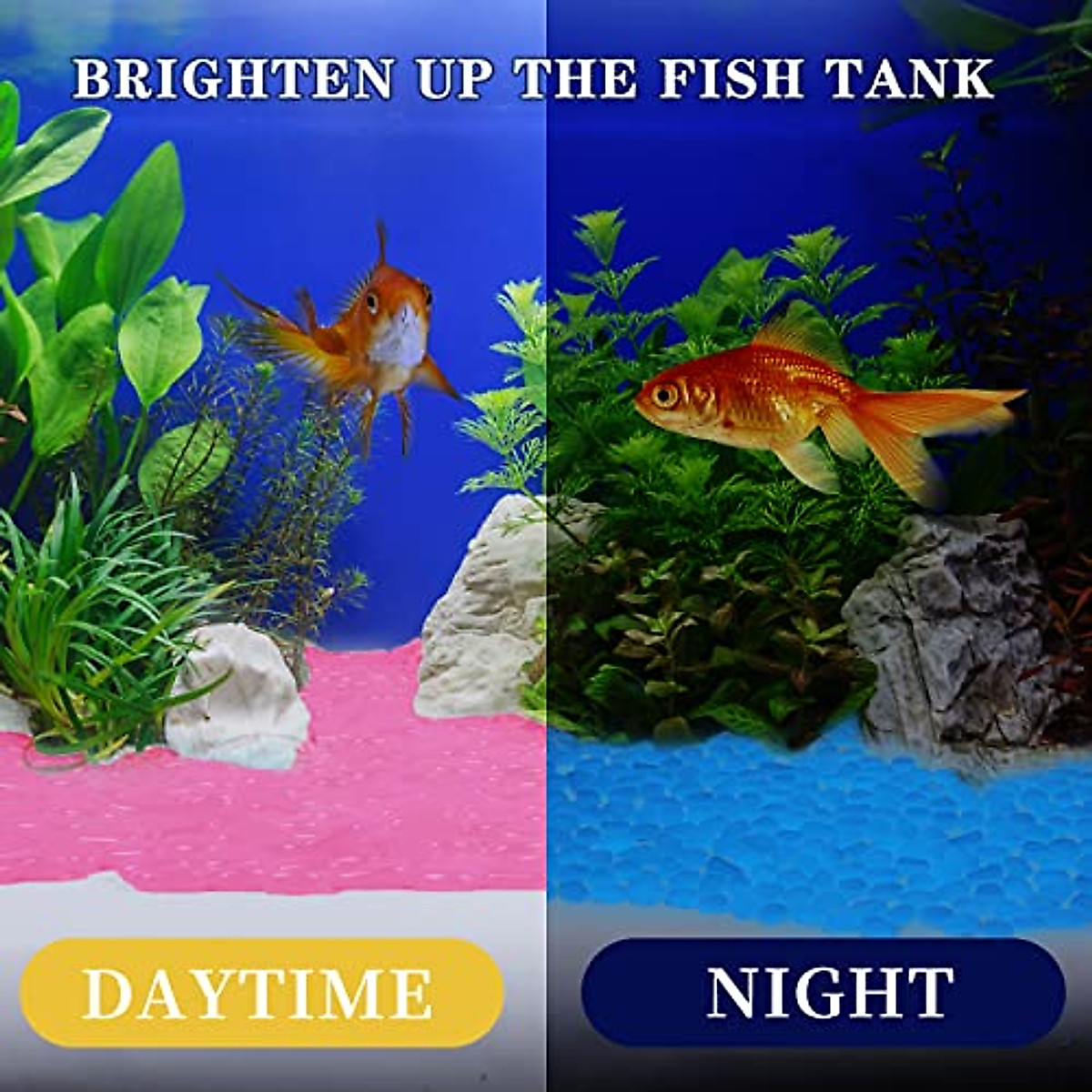 Kaiyuan Dynasty Glow in The Dark Rocks 100Pcs Pink Glow Stones, Glowing Rocks for Fish Tank