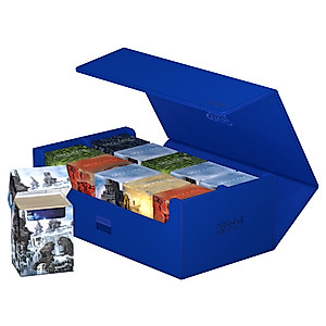 Ultimate Guard Arkhive 800+, Deck Case for 800 Double-Sleeved TCG Cards, Blue, Compatible with Boulders, Magnetic Closure & Microfiber Inner Lining