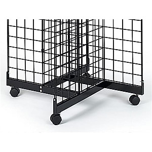 Only Garment Racks #1946B(1) + #1900B(4) + #1904B(12) Black 4-Way Grid Tower Display