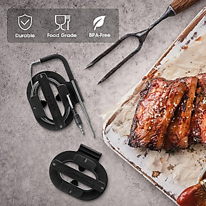 Aieve Meat Probe Organizer, 2 Pack Magnetic Thermometer Probe Spool Warp for for Pit Boss/Traeger/ThermoPro Digital Thermometer Probe