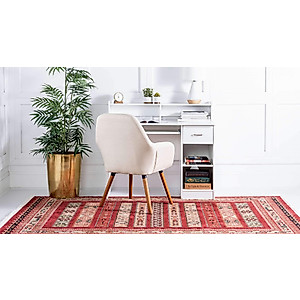 Unique Loom Fars Collection Area Rug - Pasadena (3' 3" x 5' 3" Rectangle, Rust Red/ Black)
