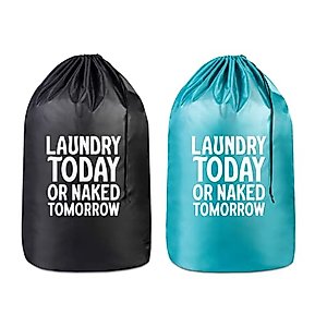 2 Pack Funny Laundry Bags Extra Large Heavy Duty, Travel Laundry Bags for Dirty Clothes, Unique Design College Laundry Bag, 27.5" x 39.4" (70 x 100cm) Dirty Clothes Organizer - Laundry Today