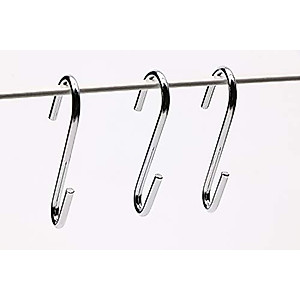 ONLYKXY Silver Stainless Steel Heavy Duty S Hooks Use in Kitchen, Bathroom, Bedroom and Office, Handing Hooks for Kitchenware, Spoons, Pans Pots, Utensils, Clothes, Bags, Towels, Plants, Set of 5