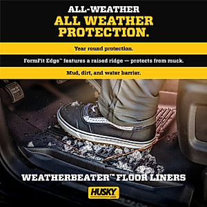 Husky Liners Weatherbeater Floor Mats | Fits 2015 - 2019 Ford Explorer | 2nd Row, 1-pc Black - 14761