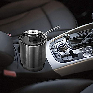 ZYTC Reusable Drinking Straws,Long Clear Plastic Straws for 20 OZ & 30 OZ Yeti,Ozark Trail Tumblers,Set of 8 with Cleaning Brushes (Plastic Drinking straws-8pcs+2)