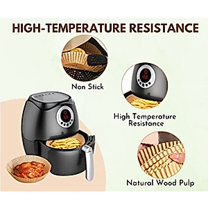 (100 pcs) Air Fryer Liners 7.9 Inches Square, Disposable Parchment Paper Liners| Compatible with Cosori, Chefman, Ninja, etc.| Easy Cleanup| AirFryer Liner Baskets| Essential Air Fryer Accessories