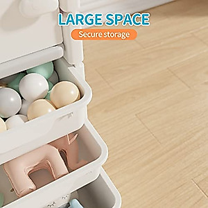 UNICOO Kids Storage Shelves, Children Toy Storage Organizer, Kids Bookshelf and Toy Storage for School, Bedroom, Playroom or Nursery (3 * 4)