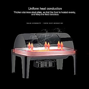 Chafing Dishes Chafing Dish Buffet Set, Food Warmers Server Warming Tray Round Rectangular Chafers, Stainless Steel Square Chafer, Round Food Warmer Chafing For Catering Warmer Chafer Set, Energy Effi