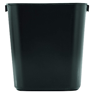 Rubbermaid Commercial Products Fg295500Bla Plastic Resin Deskside Wastebasket, 3.5 Gallon/13 Quart, Black, 4 Pack