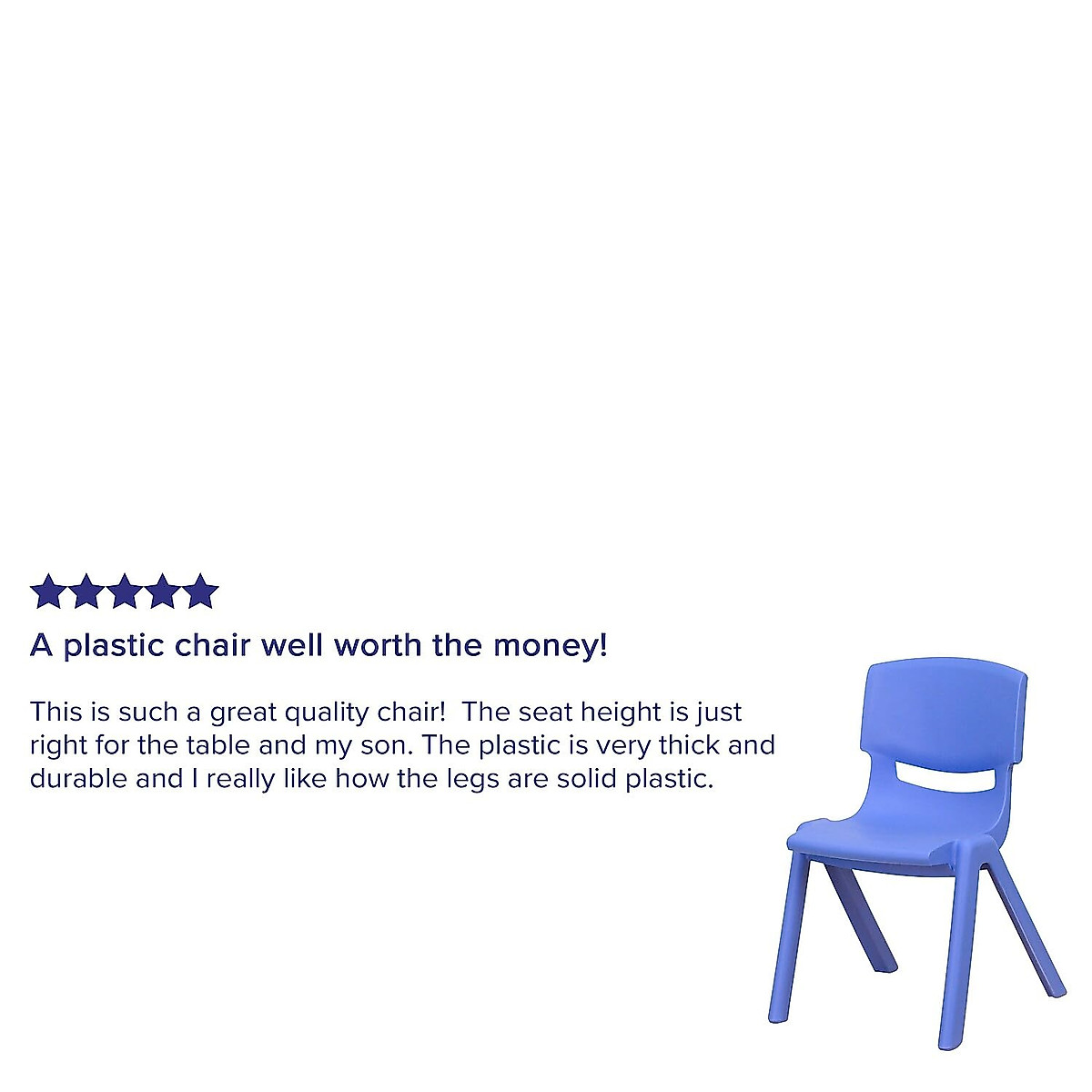 Flash Furniture 10 Pack Blue Plastic Stackable School Chair with 12'' Seat Height