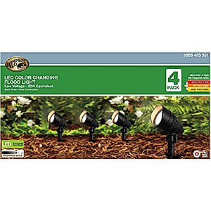 4.5-Watt Millennium Black Adjustable Light Color Outdoor Integrated LED Landscape Flood Light (4-Pack)