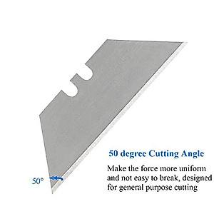 ZUZUAN Utility Knife Blades SK5 Steel 200-pack with Plastic Case, Durable Single Edge Box Cutter Blades, Standard Size Knife Blades for Most Standard Utility Knives, Silver