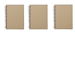 MUJI MoMa Double Ring Notebook A6 80sheets - Pack of 3books Beige