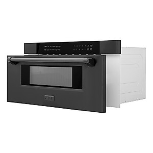 ZLINE 30" 1.2 cu. ft. Built-in Microwave Drawer in Black Stainless Steel