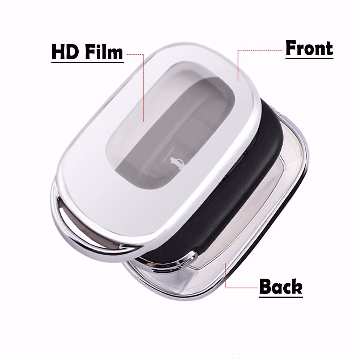 K LAKEY Honda Civic Key Fob Cover,Compatible with 2022 New Honda Civic Accord Sport SI EX EX-L Touring key Fob Silicone TPU Protective Case Holder Shell wih Keychain Blue