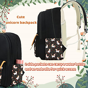 Leaper Cute Cat Canvas Backpack Travel Shoulder Bag Laptop Bag bag Daypack Water Blue