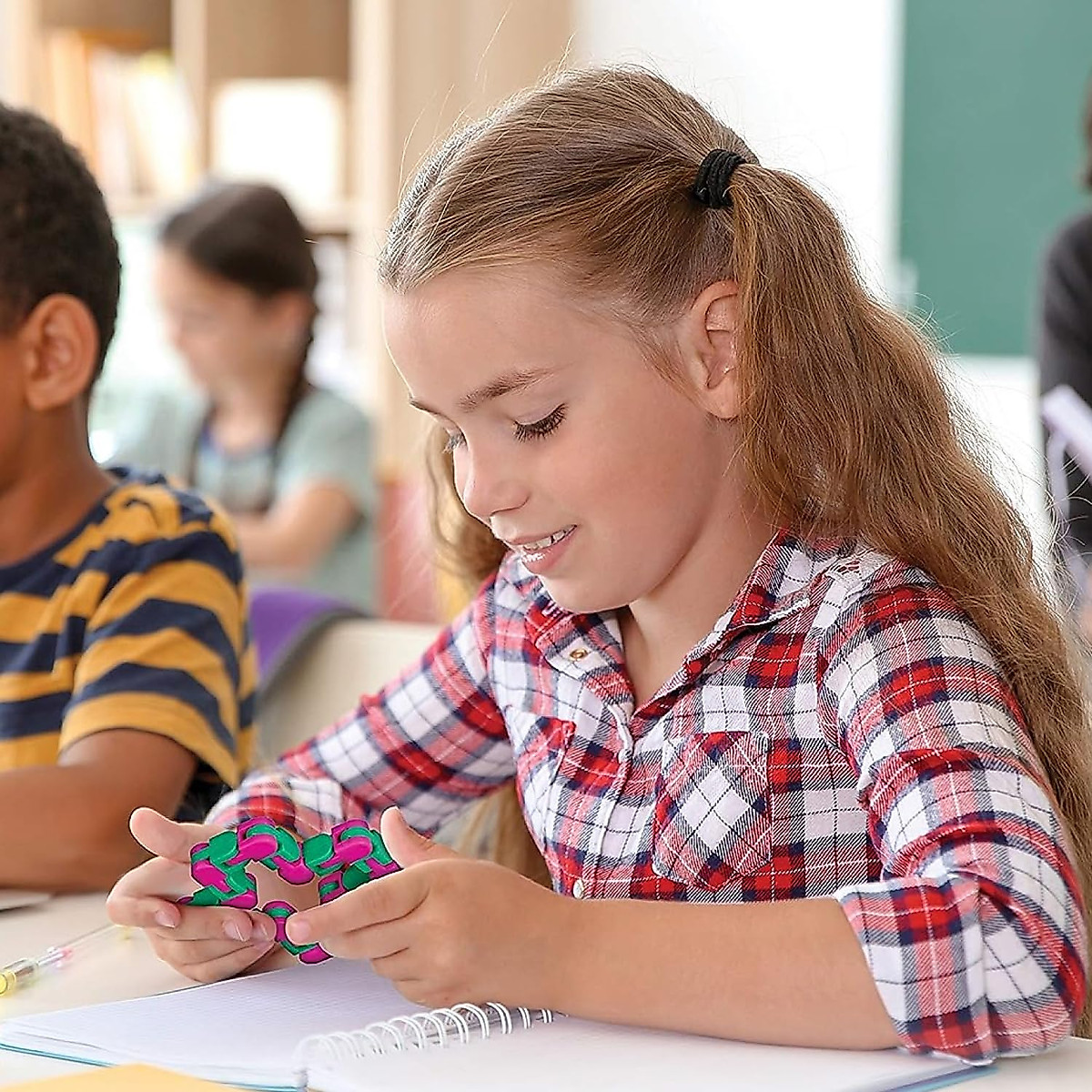 Neliblu Wacky Tracks 6 Pack Sensory Fidget Toys Snap and Click Fidget Cube Puzzles Bulk - ADHD, Autism, Stress Relief Therapy - Fidget Toys for Sensory Kids, Keeps Fingers Busy and Minds Focused