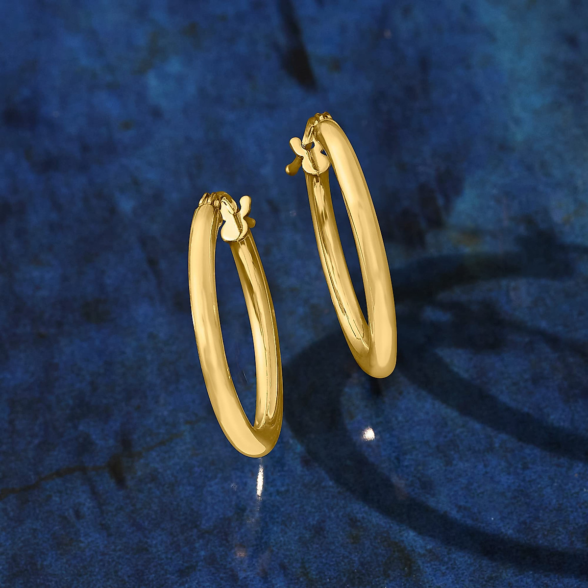 Ross-Simons Italian 2mm 18kt Yellow Gold Hoop Earrings