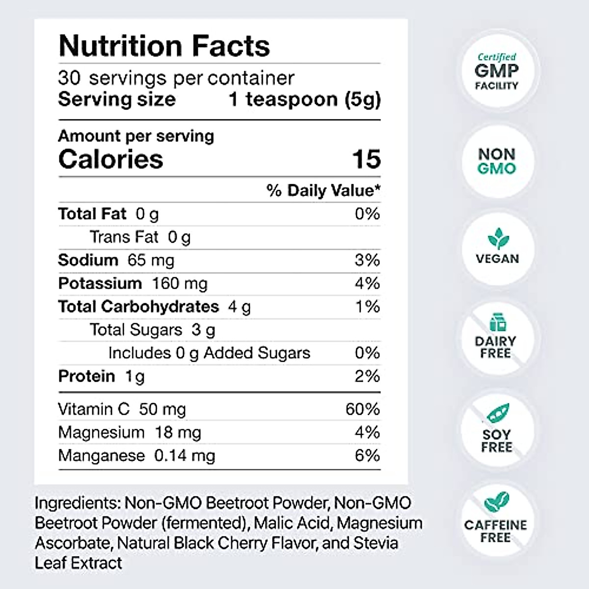 HumanN SuperBeets Black Cherry - Beet Root Powder - Nitric Oxide Boost for Blood Pressure, Circulation & Heart Health Support - Non-GMO Superfood Supplement - Natural Black Cherry Flavor, 30 Servings