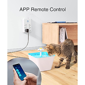 GHome Smart Plug Outlet Extender, USB Wall Charger with 3 Individual Smart Outlets and 3 Smart USB Ports, Works with Alexa Google Home, Surge Protector Plug Extender for APP Control,15A/1800W