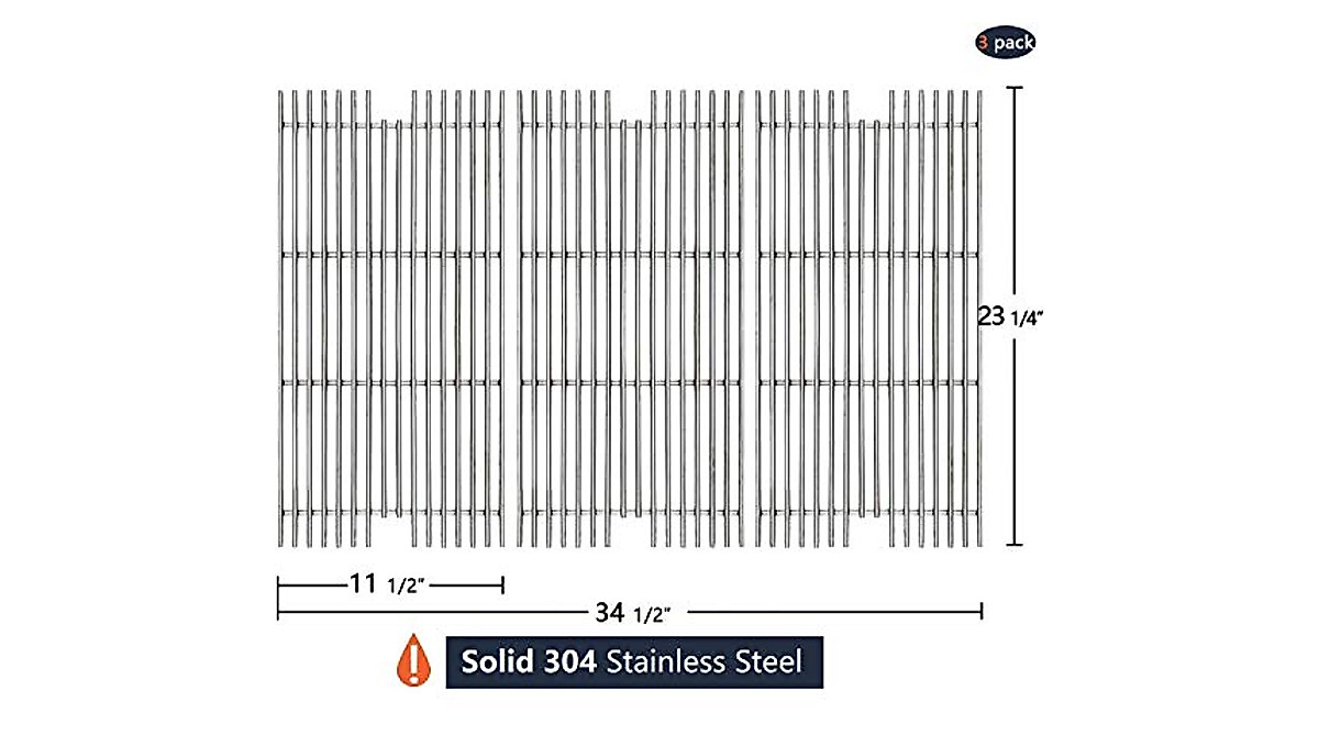 Hongso Stainless Steel Grill Grates for Viking VGBQ T Series – Durable ...