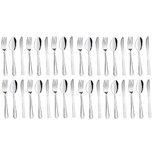 36-Piece Stainless Steel Silverware Set, Dishwasher Safe, Food Grade Flatware Cutlery Set for Home, Kitchen and Restaurant